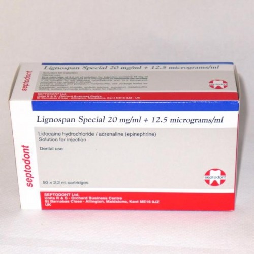 Lignospan Special 2% Injection 2.2ml cartridges (X50)