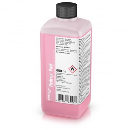 Hydrex Pink Chlorhexidine Gluconate 0.5% Solution - 600ml