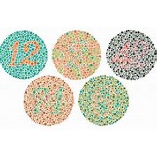 Eye tests - Ishihara colour plates - set of 24 plates